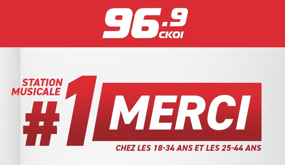 La musique toujours gagnante à CKOI — 96.9 CKOI