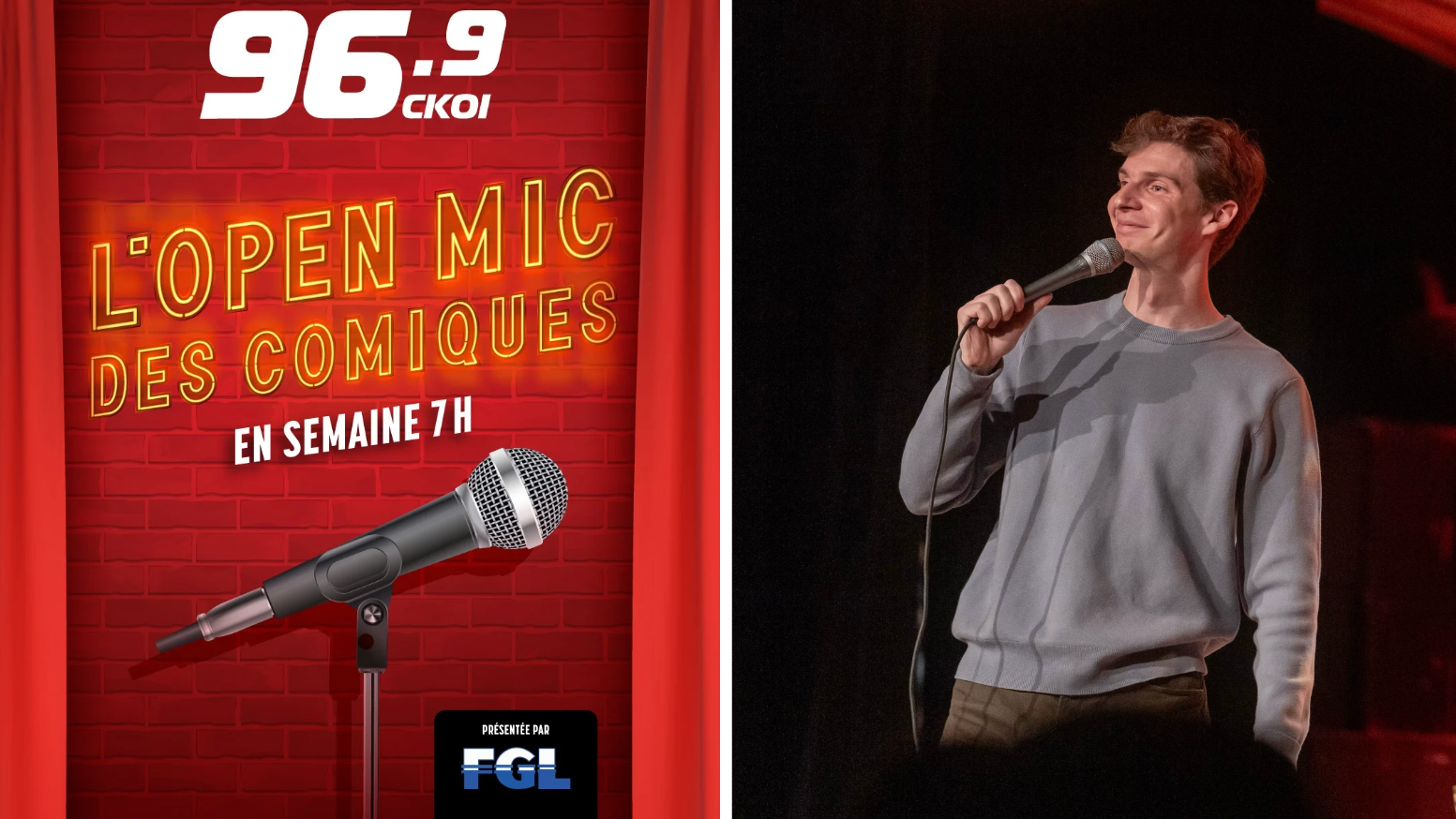 Votez dès maintenant! | Open mic des Comiques: Sam Boisvert — 96.9 CKOI